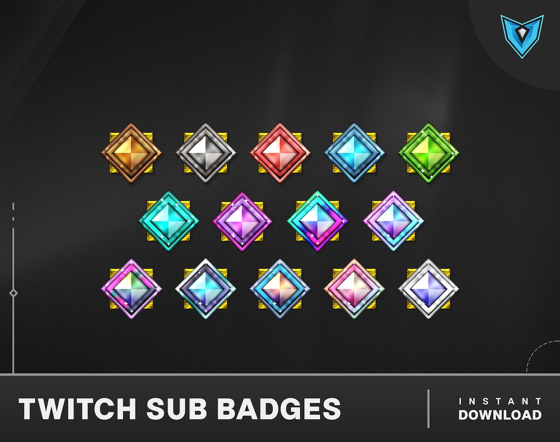 Twitch Badges for Twitch Streamers Unique Twitch Badges - Etsy