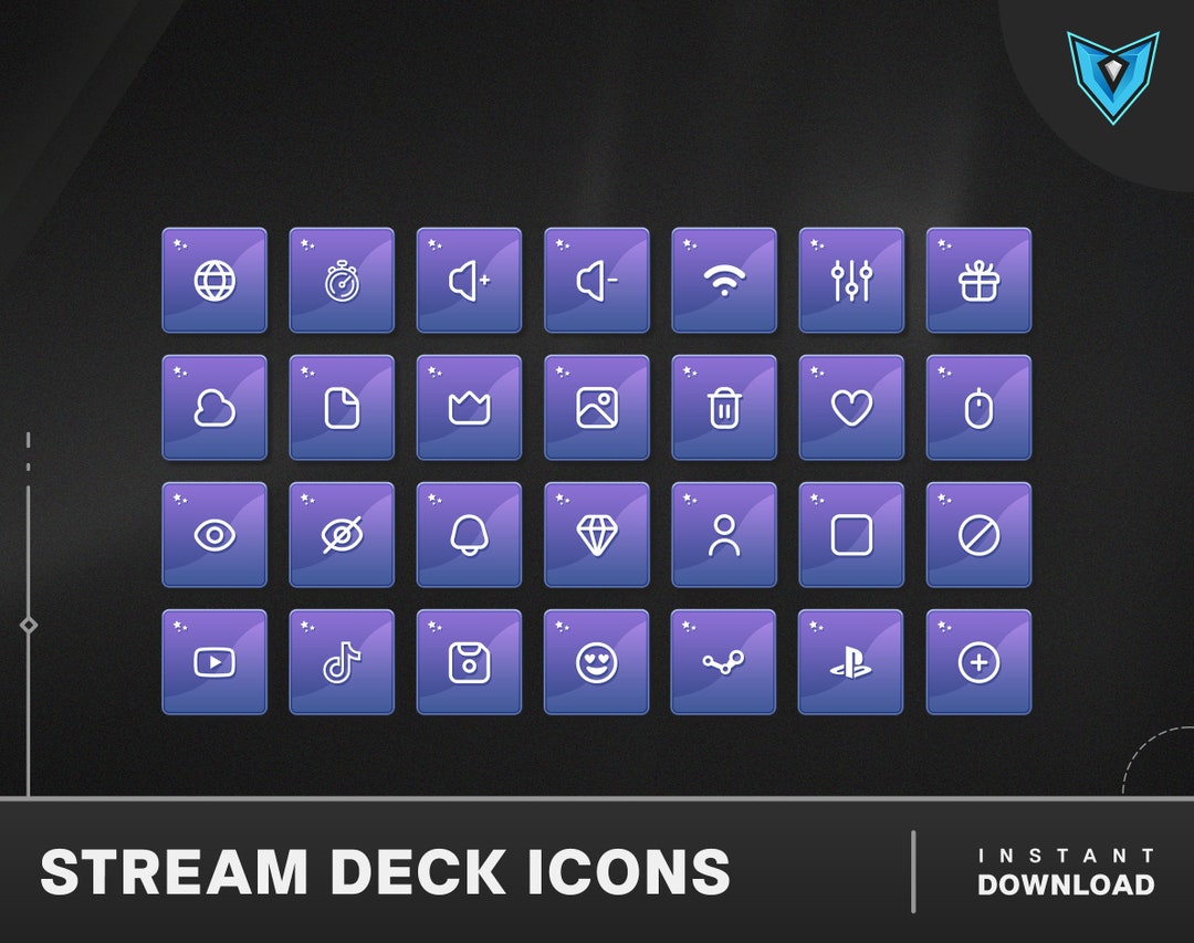 Streamdeck Icons Purple | 84 Streamdeck Icons | Twitch Streamer Assets ...