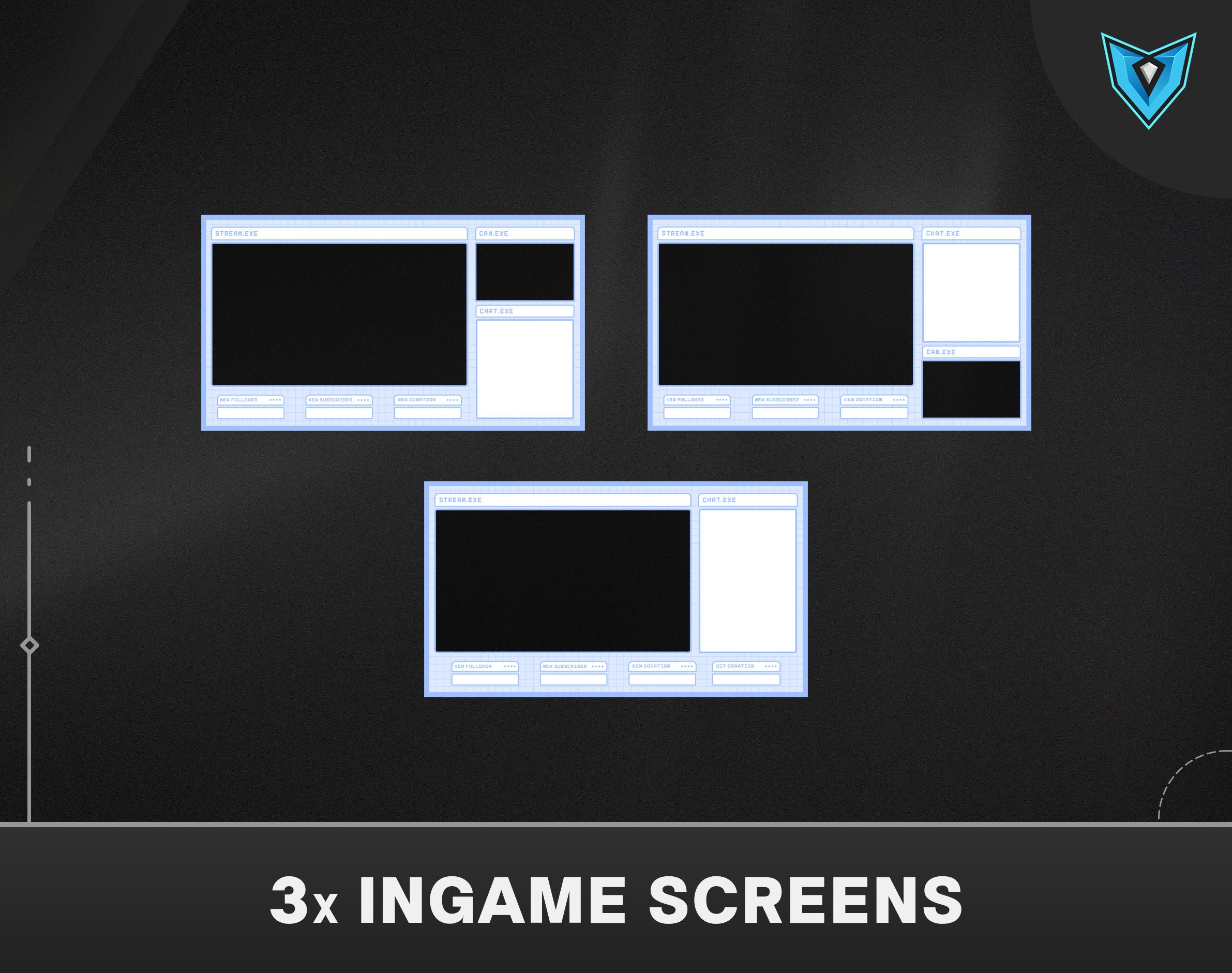 Blue Animated Twitch Overlay Cozy Package Twitch Overlay - Etsy