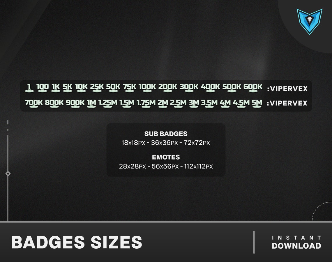 28 Twitch Bit Badges Cute Numbered, Green Bit Badges, Green Sub Badges ...