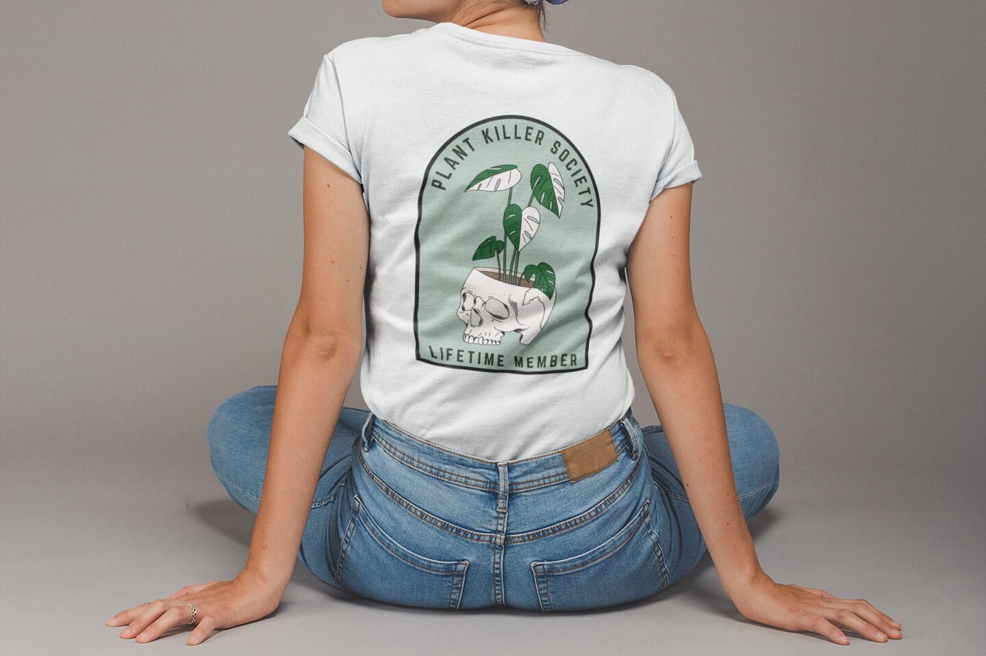 Plant Killer Society Skull Albo Monstera T-shirt, Plant Mama, Plant ...