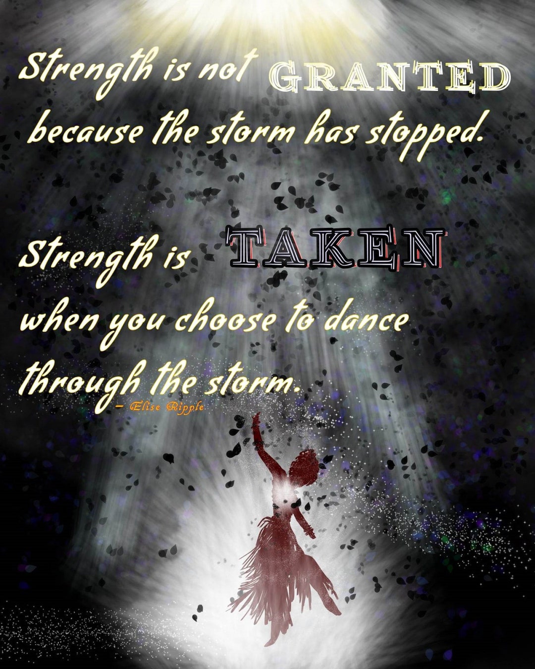 Ready to Print Strength Is... Motivational Quote Wall Decor Gift ...