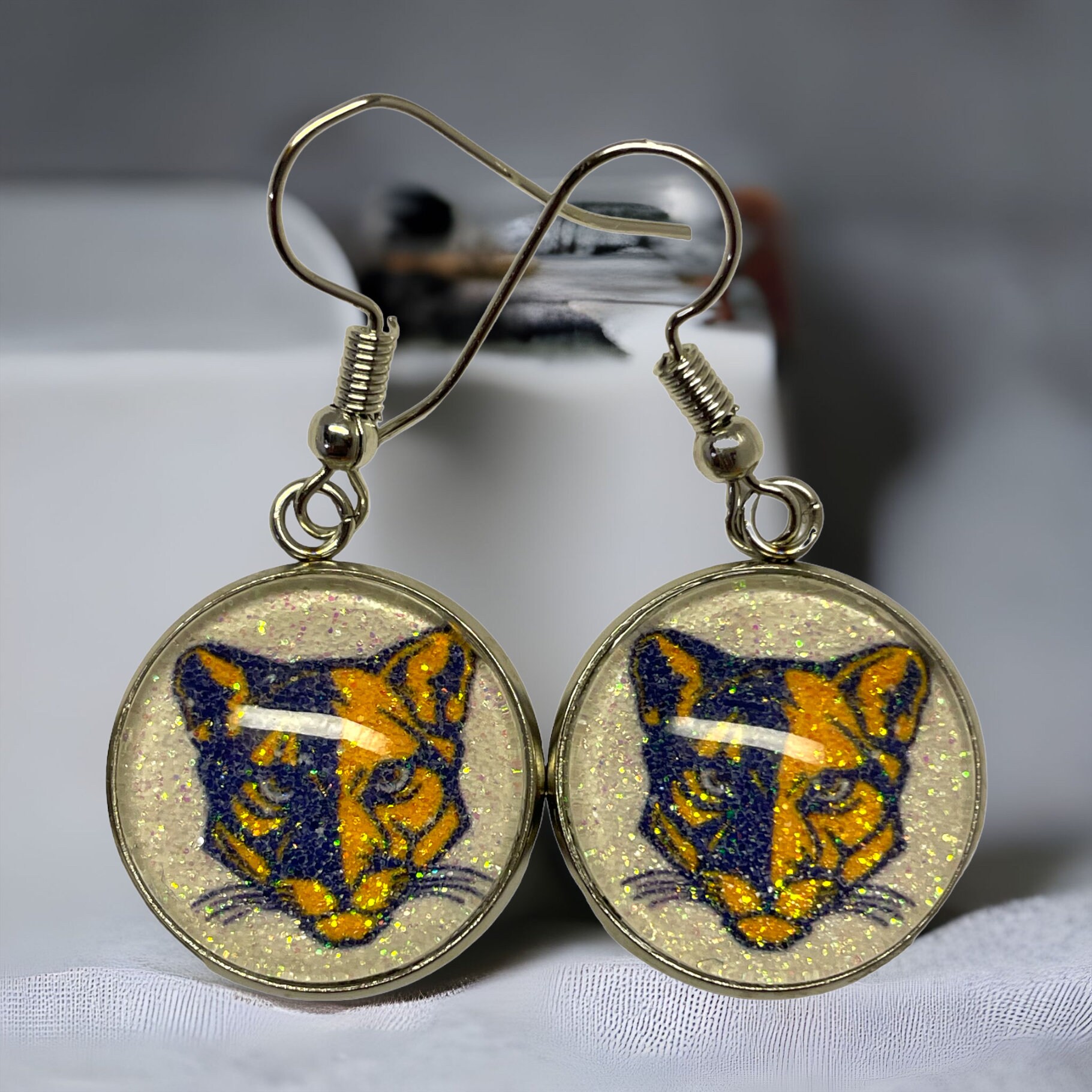 Personalized Earrings Sport Earrings School Earrings - Etsy