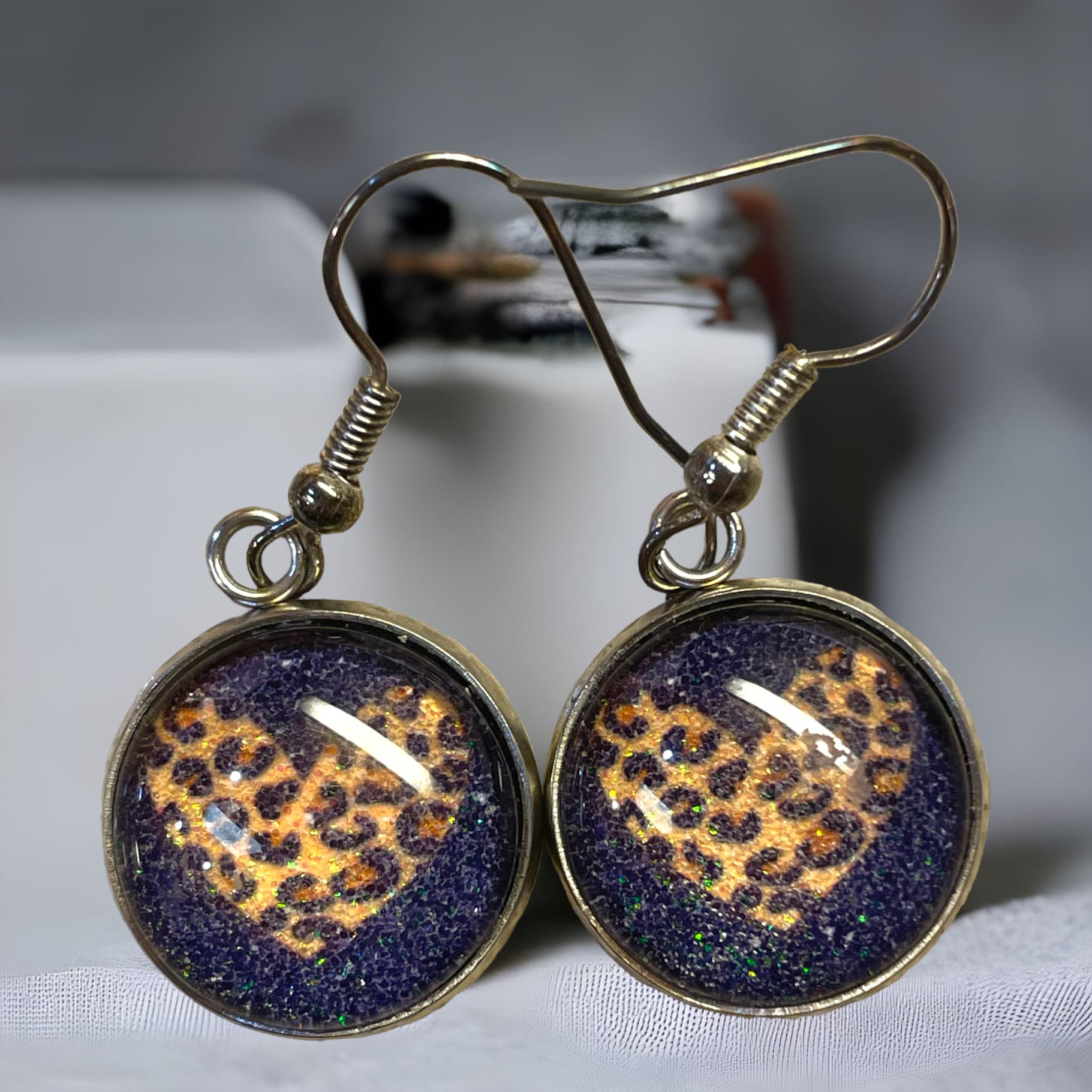 Personalized Earrings, Sport Earrings, School Earrings, Glitter ...