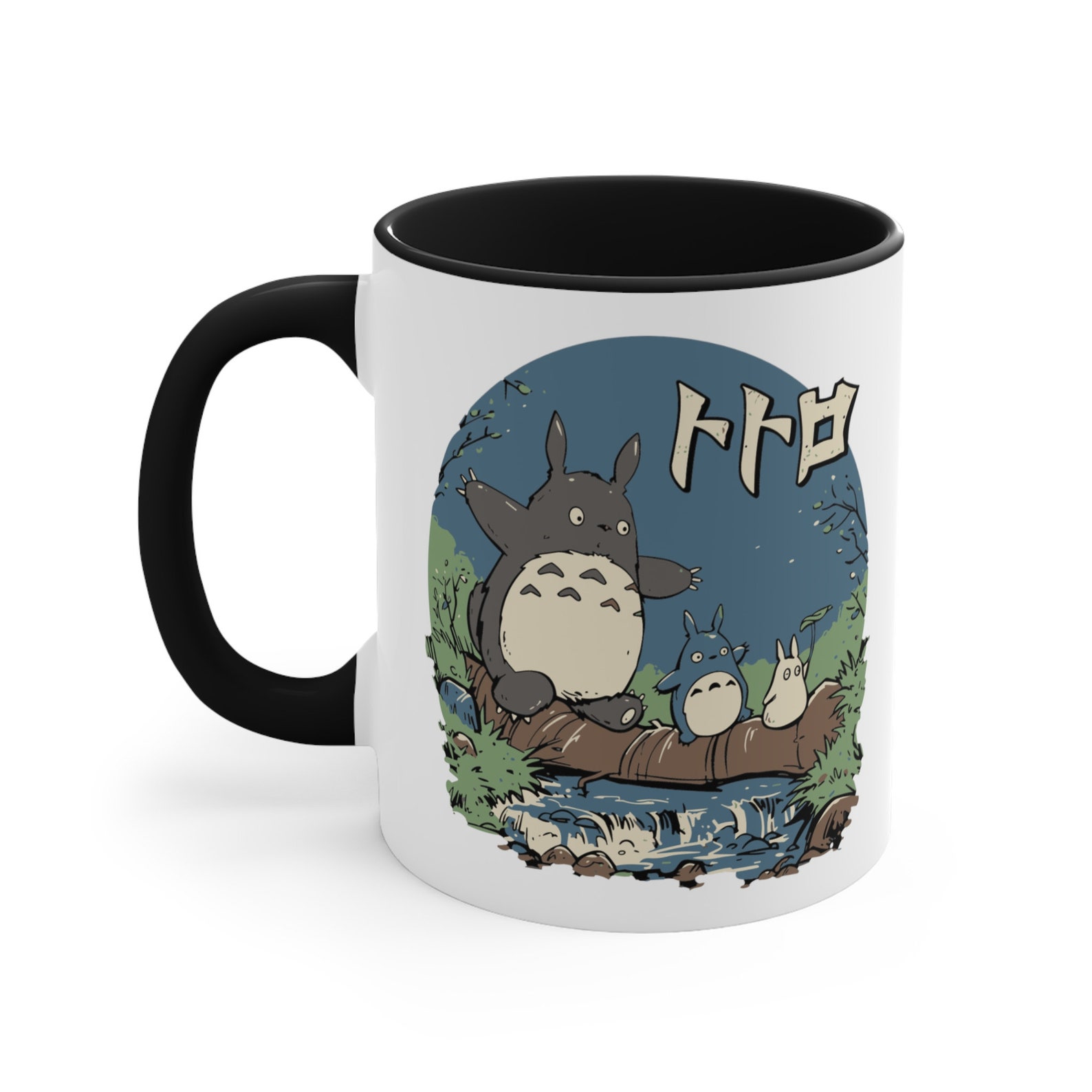 Totoro Inspired Anime Accent Coffee Mug, 11oz - Etsy