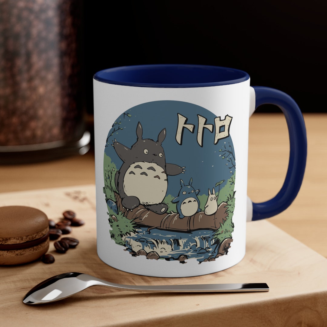 Totoro Inspired Anime Accent Coffee Mug, 11oz - Etsy