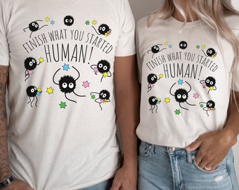 Spirited Away Inspired Soot Sprite 'ah, Soot' Unisex Softstyle T-shirt ...