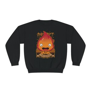 Calcifer Fire Demon Howl's Moving Castle Inspired Sweatshirt - Etsy