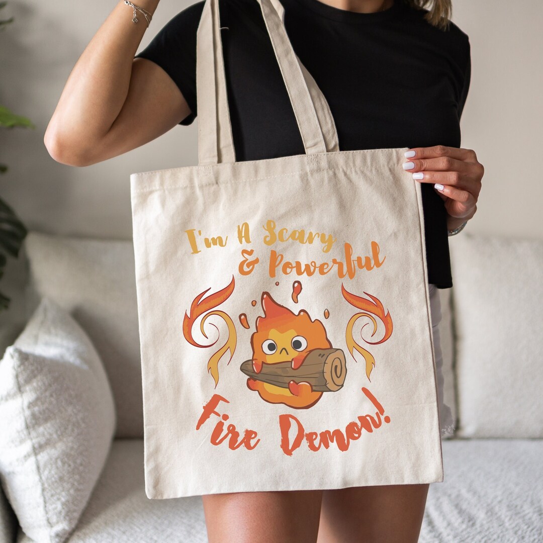 Calcifer Scary & Powerful Fire Demon Tote Bag - Etsy
