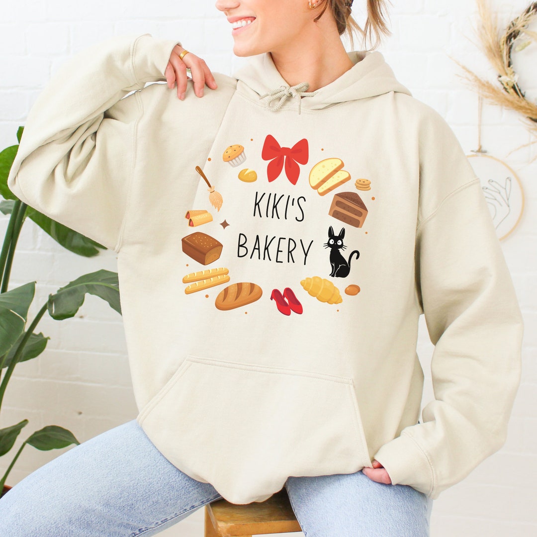 Kiki's Bakery, Kiki’s Delivery Service Jiji Inspired Unisex Hoodie - Etsy