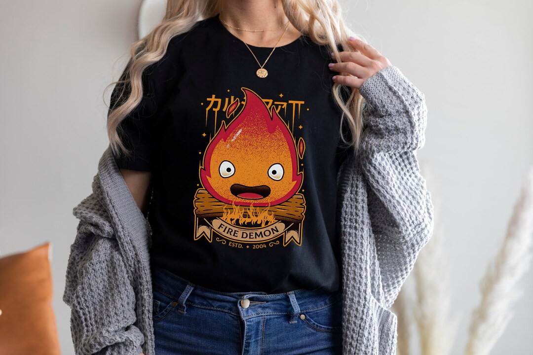 Calcifer Fire Demon Howl's Moving Castle Inspired Women's Shirt - Etsy