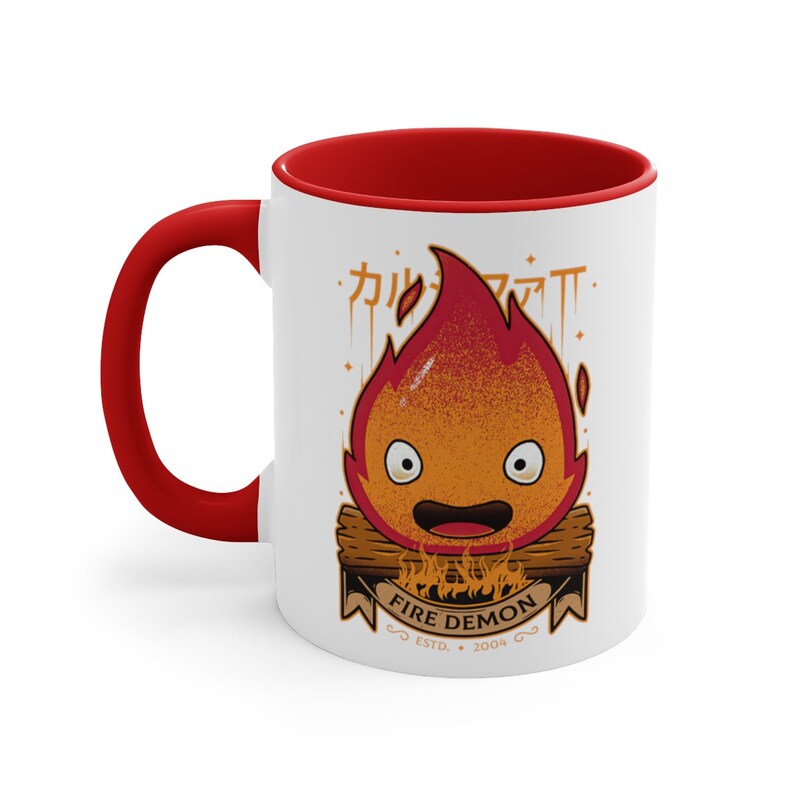 Calcifer Fire Demon Howl's Moving Castle Inspired 11 Oz. - Etsy