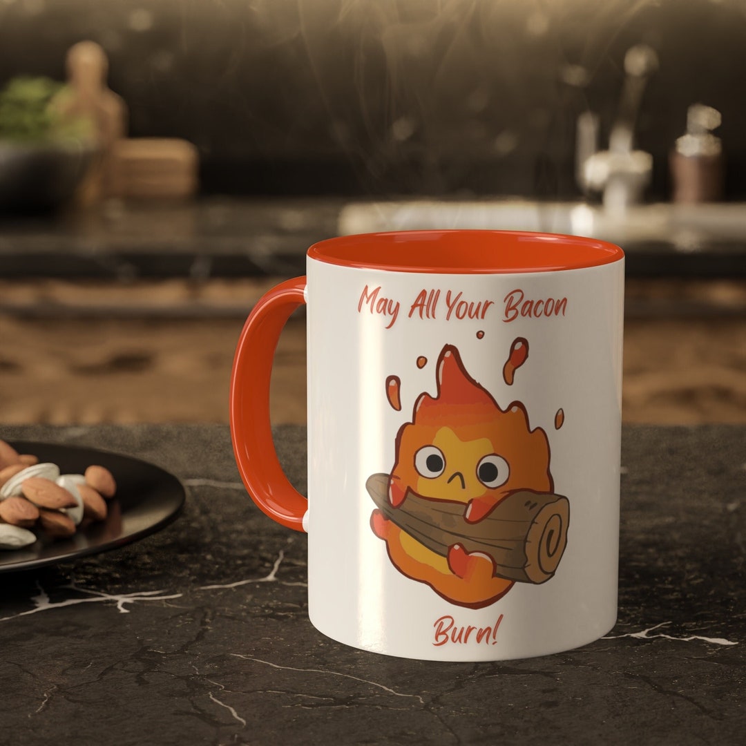 Howl's Moving Castle Inspired Calcifer "may All Your Bacon Burn!" 11oz ...
