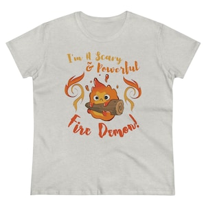 Calcifer Scary & Powerful Fire Demon Howl's Moving Castle Women's T ...
