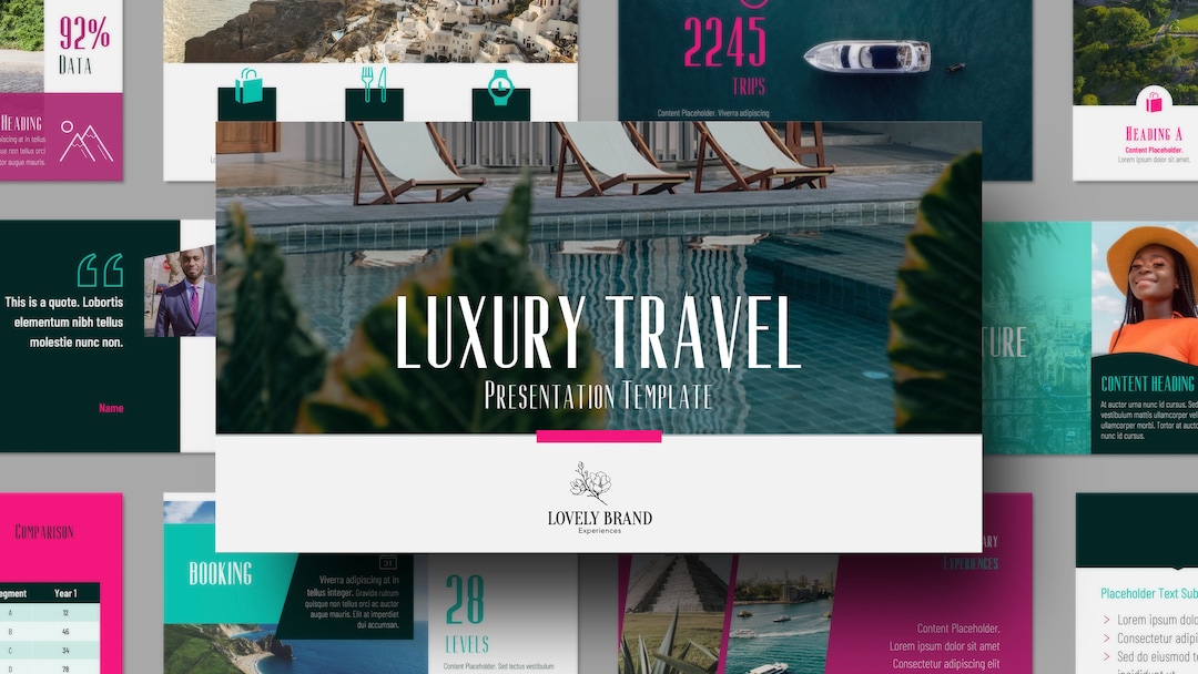 Luxury Travel Powerpoint Presentation Template - Etsy