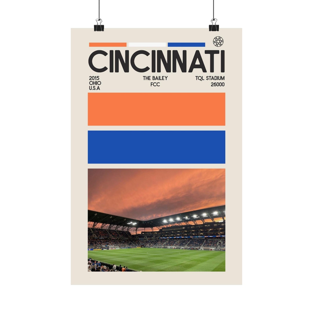 Fc Cincinnati Poster / Digital Print | Fc Cincinnati Stadium Poster ...