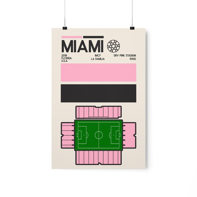 Inter Miami Poster | Inter Miami Stadium Poster / Print | Inter Miami ...