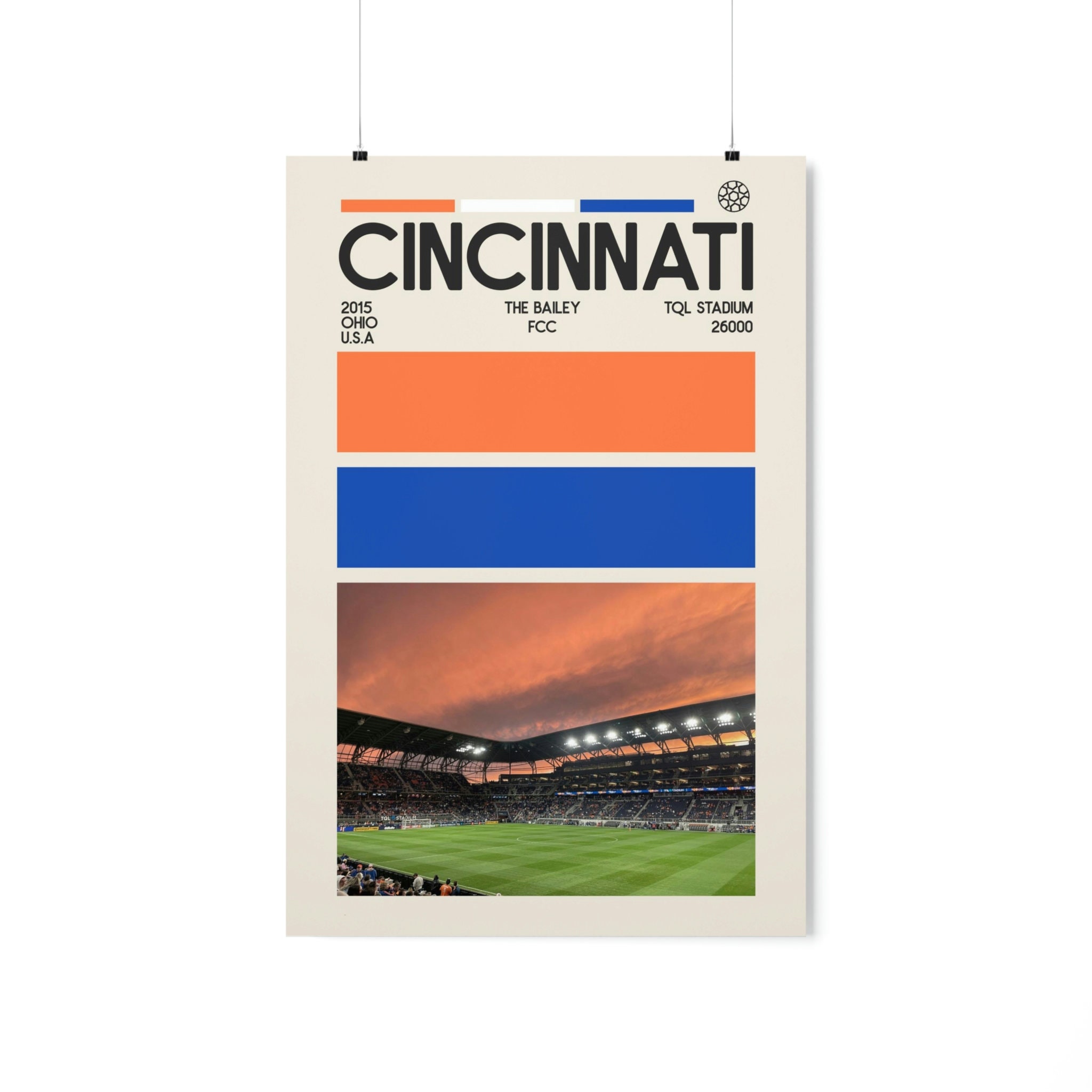 Fc Cincinnati Poster / Print Fc Cincinnati Stadium Poster / Print ...