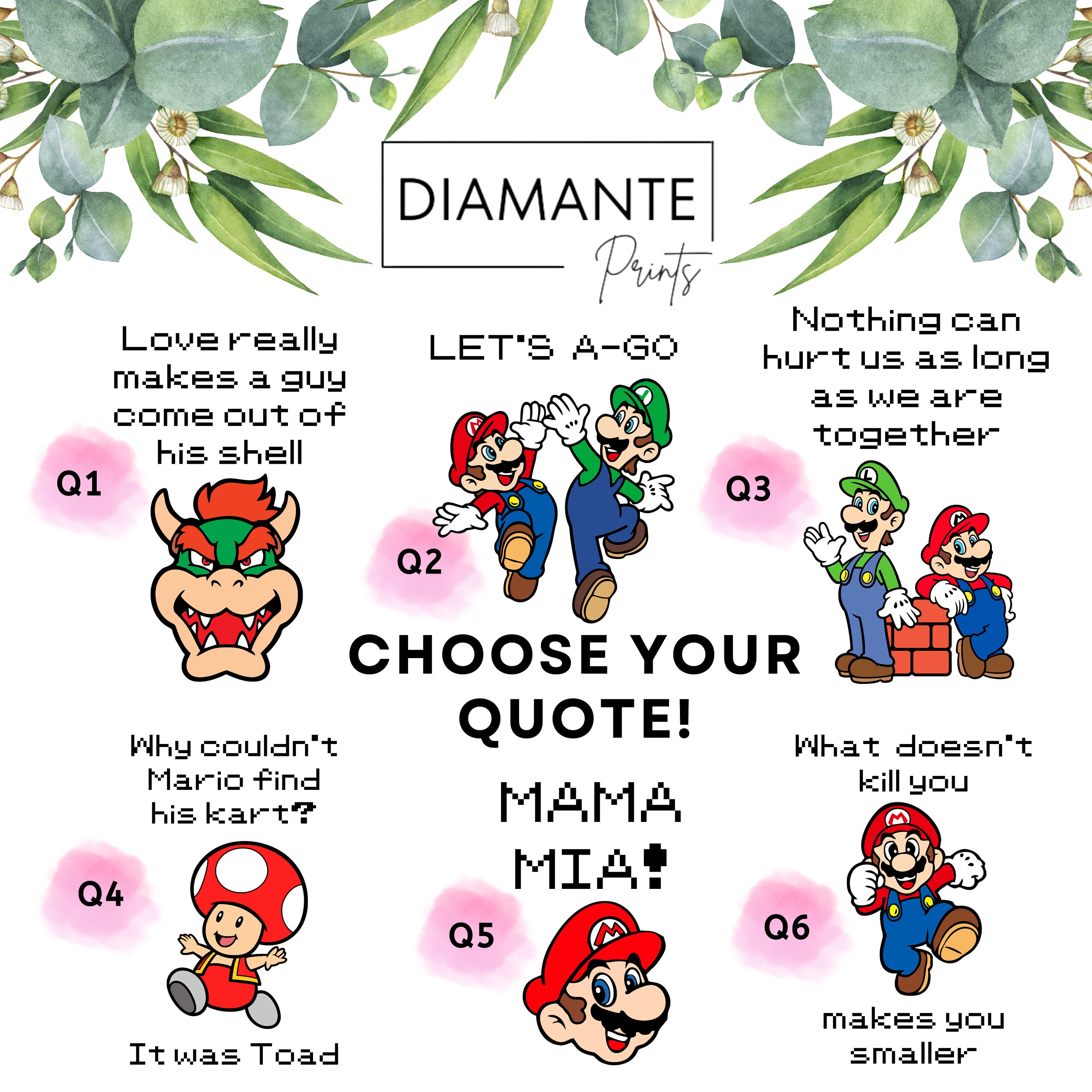 Custom Mario Family Mug Super Mario Bros Quotes Nintendo Art - Etsy