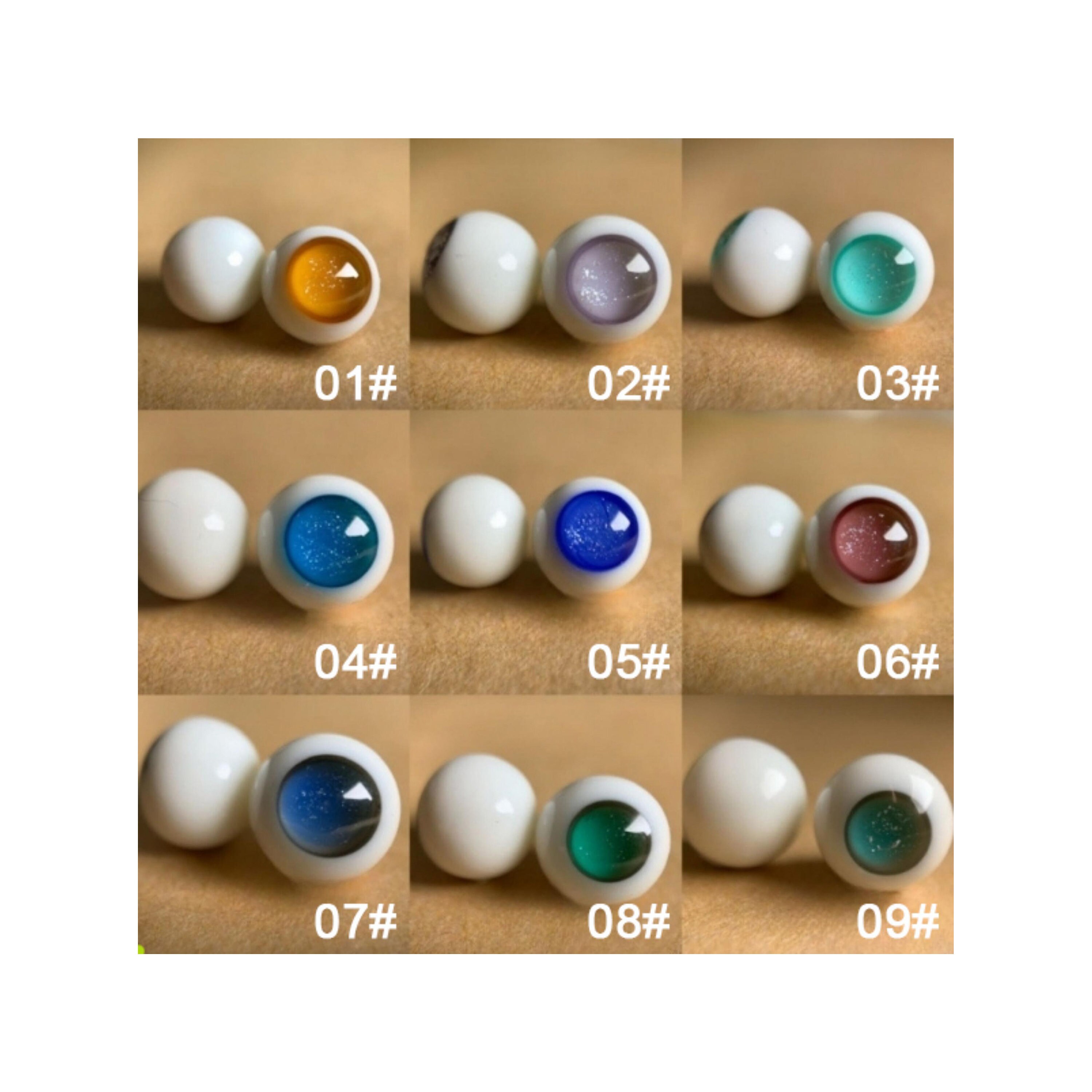 Full Round Glass Doll Eyes, Glass Doll Eyes, BJD Toy Eyes, Art Doll ...