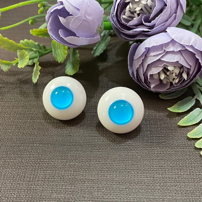 Lake Blue Eyes, Pupil-less Eyes Glass Eyes, BJD Doll Eyes, Custom Glass ...