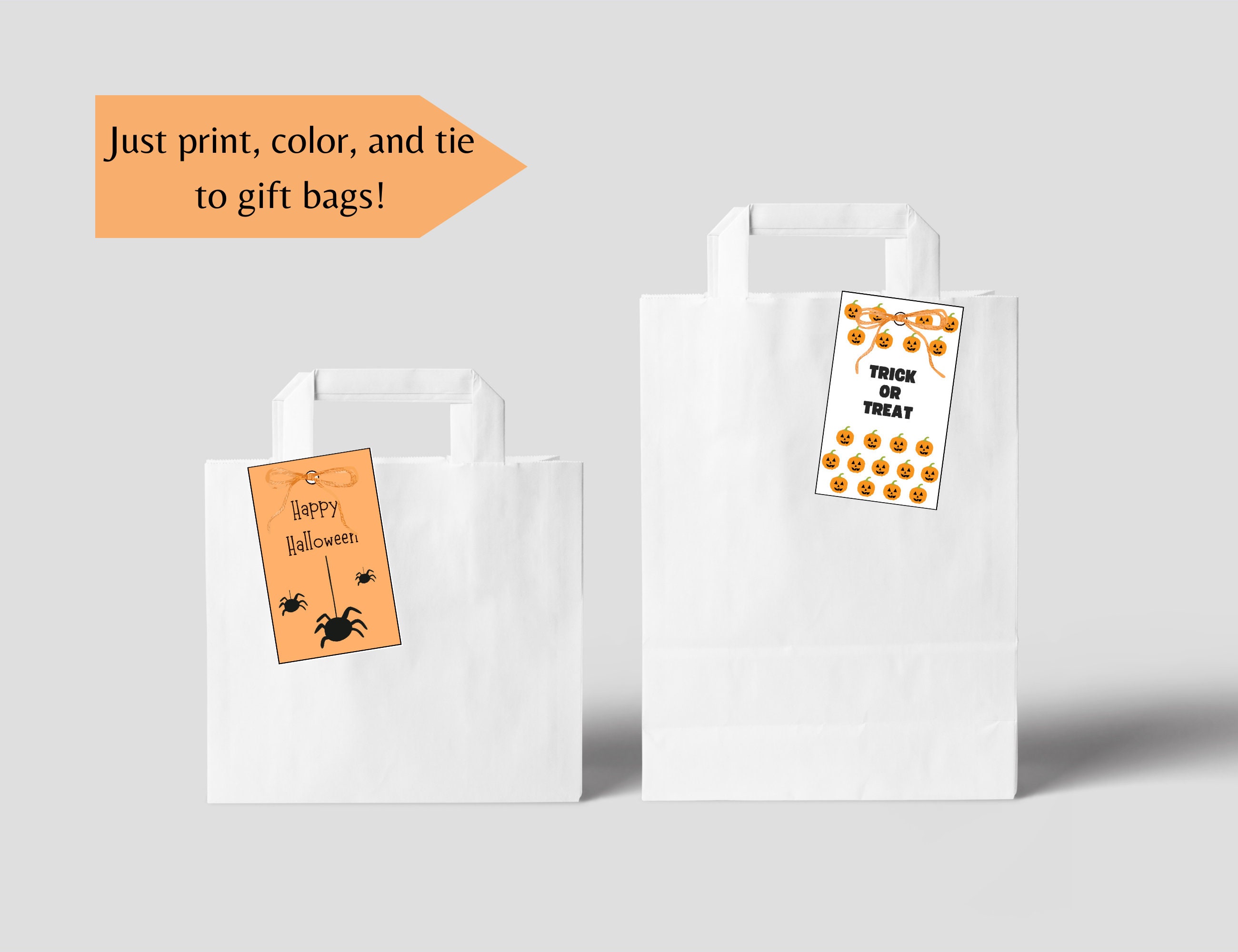 Halloween Gift Tags, Favor Bag Label, Trick or Treat Tag, Boo Gift Tags ...