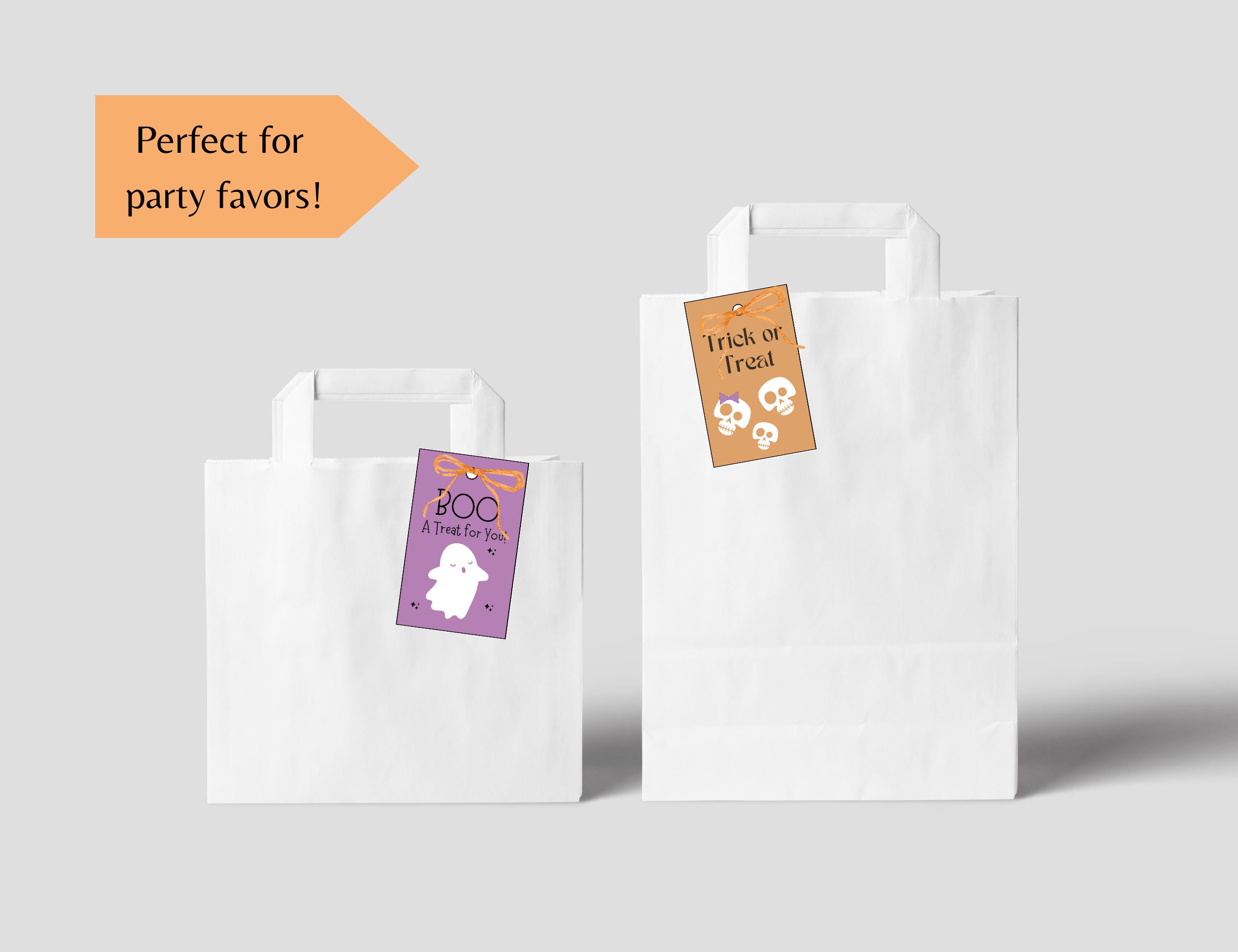 Halloween Gift Tags, Favor Bag Label, Trick or Treat Tag, Boo Gift Tags ...