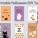 Halloween Gift Tags, Favor Bag Label, Trick or Treat Tag, Boo Gift Tags ...
