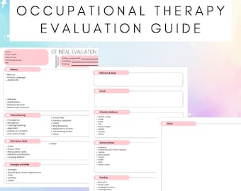 Pediatric Occupational Therapy Initial Evaluation Form - Etsy