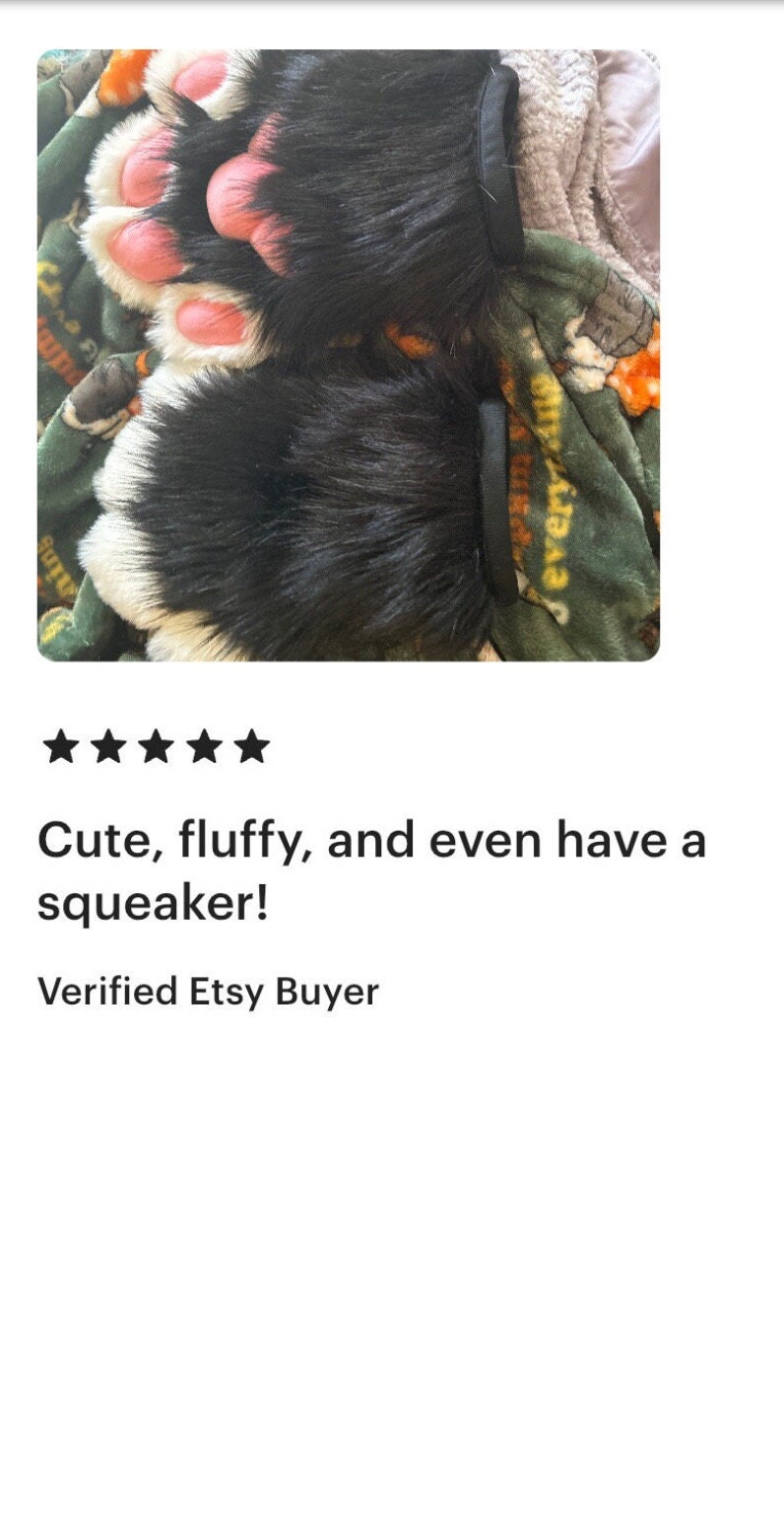 Black Furry Paws - Etsy