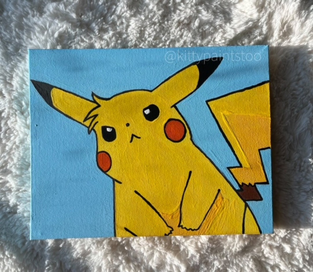 Pikachu Acrylic Painting 8x10 - Etsy