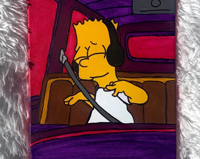 Bart Simpson Vibin’ Acrylic Painting 8x10 - Etsy