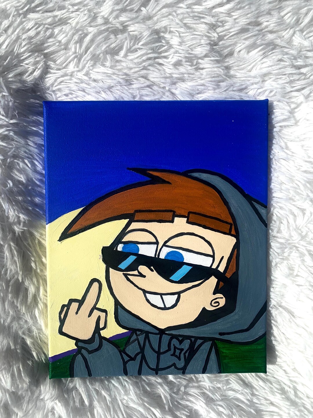 Turnt up Timmy Acrylic Painting 8x10 - Etsy