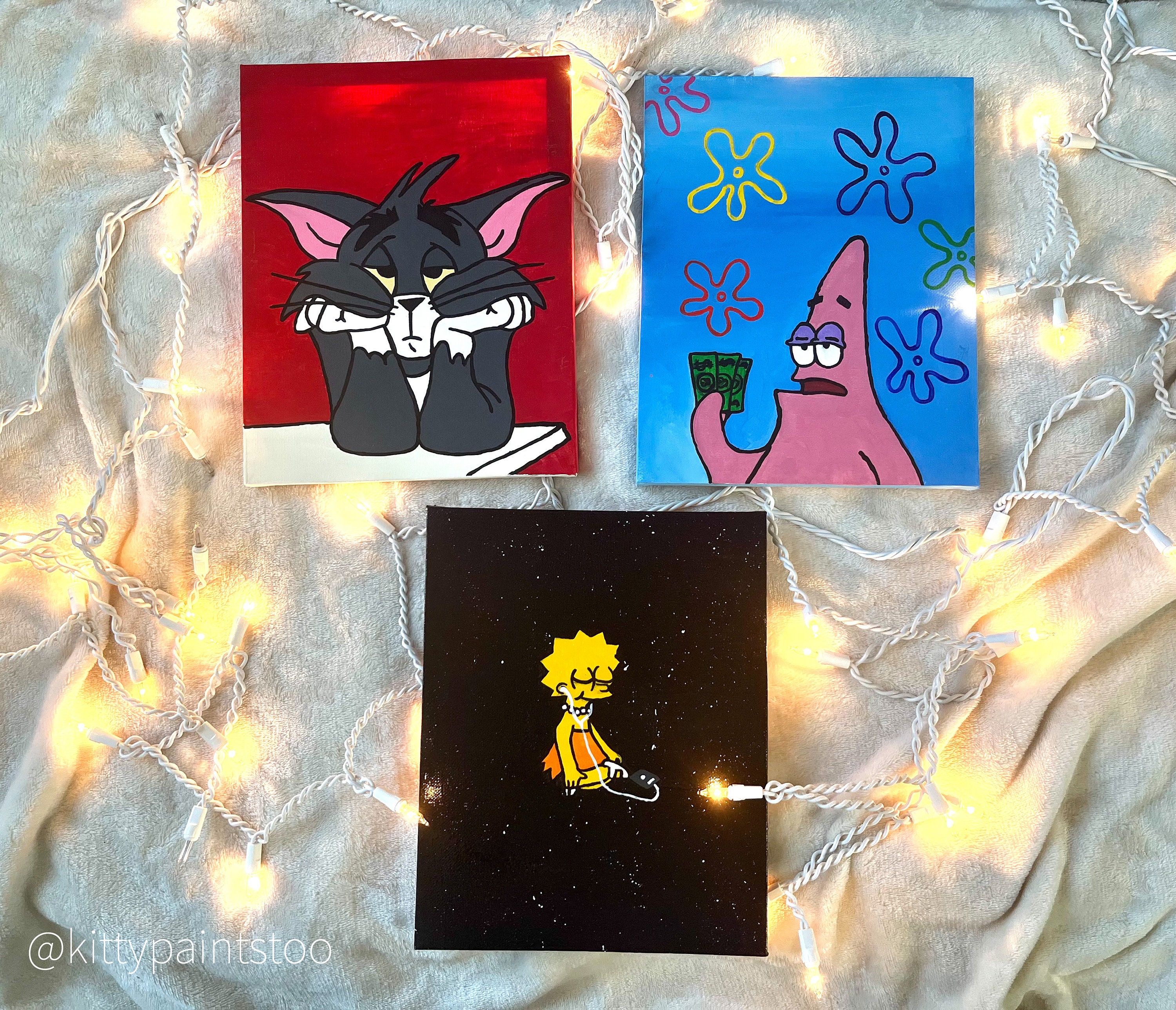 Custom Cartoon Acrylic Painting 8x10 - Etsy
