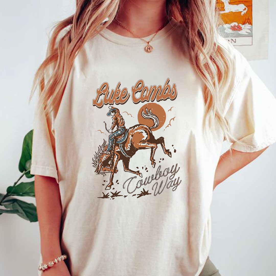Luke Combs Cowboy Way T-shirt Luke Combs Retro Style - Etsy