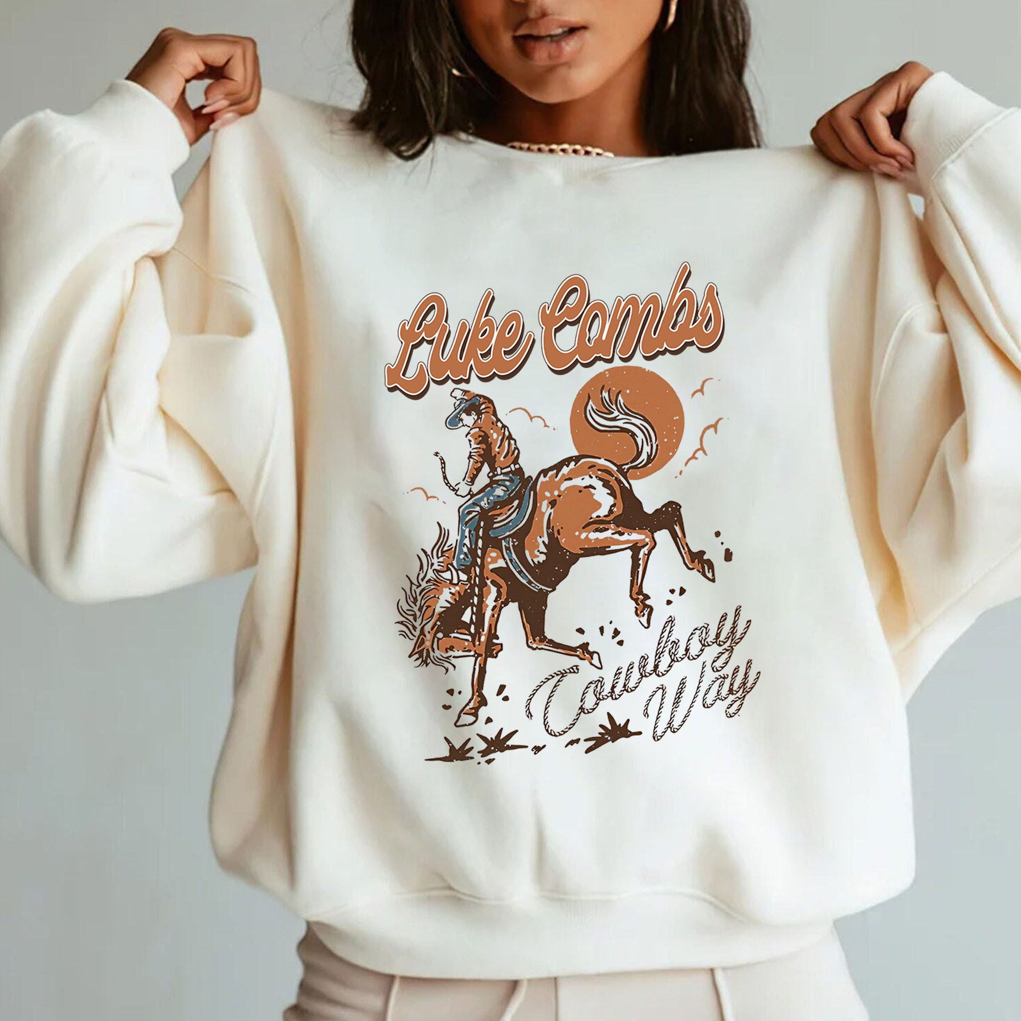 Luke Combs Cowboy Way T-shirt Luke Combs Retro Style - Etsy