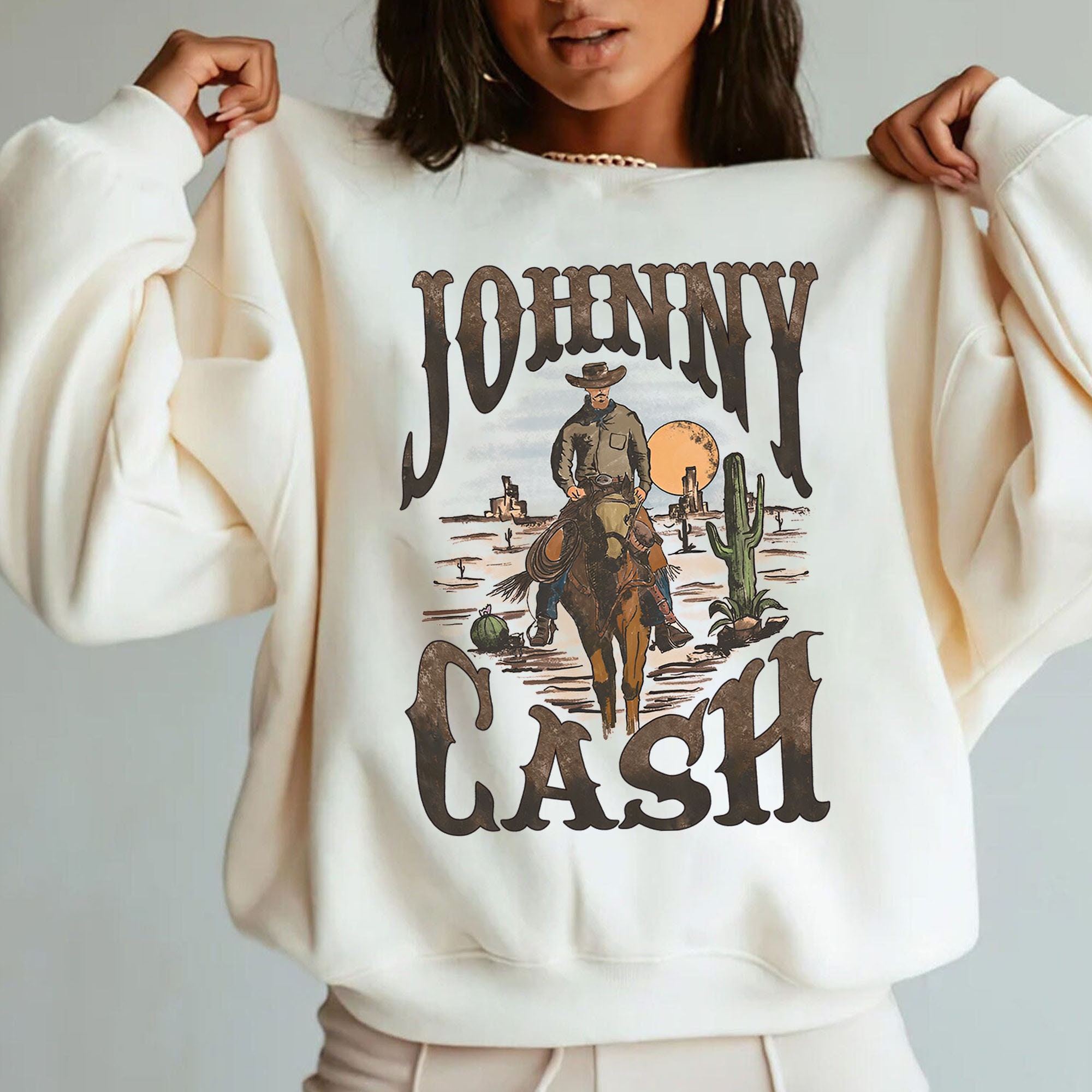 Johnny Cash Shirt Johnny Cash Cowboy Western Shirt Johnny - Etsy