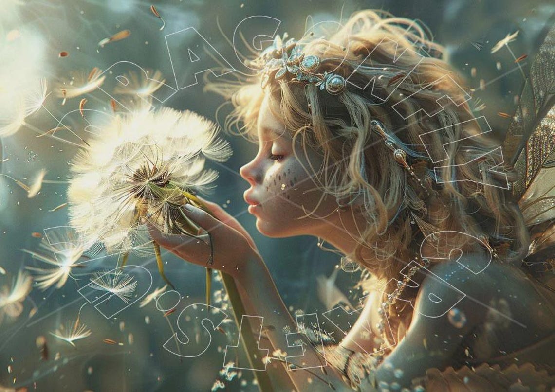Dandelion Wish Fairy Decoupage Paper, Decorative Rice Paper Sheets ...