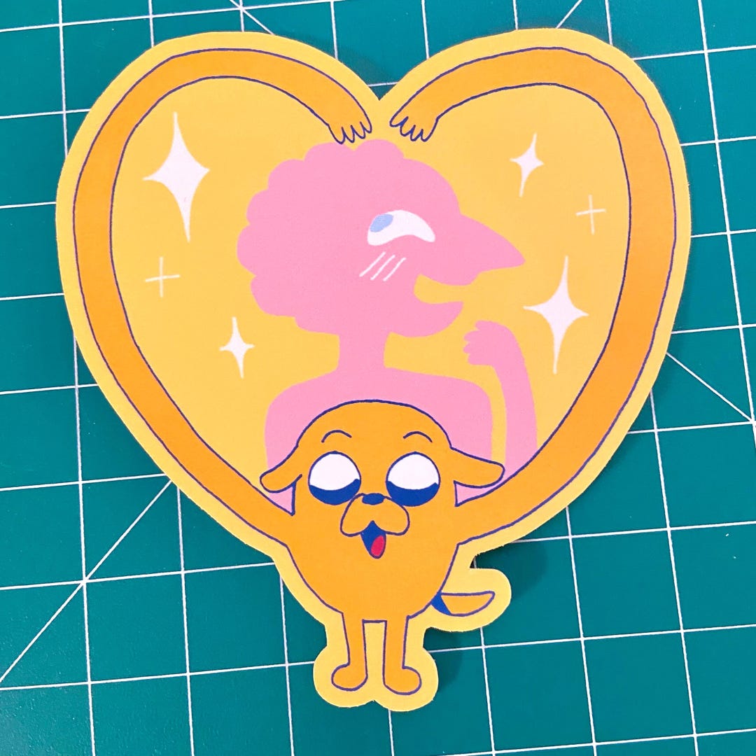 Jake and Prismo Vinyl Sticker - Etsy