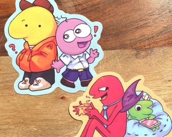 Glep Vinyl Sticker Smiling Friends Sticker - Etsy
