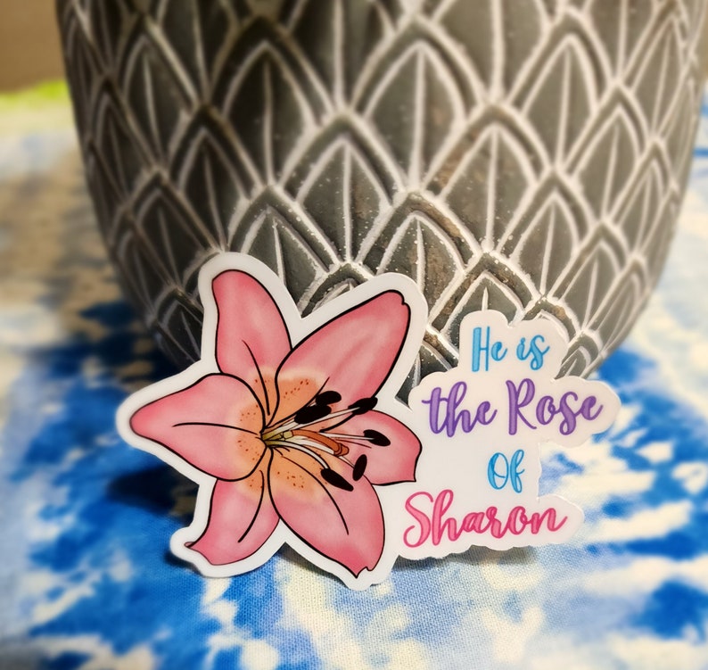 Christian Stickers Rose of Sharon Faith Stickers Gift - Etsy