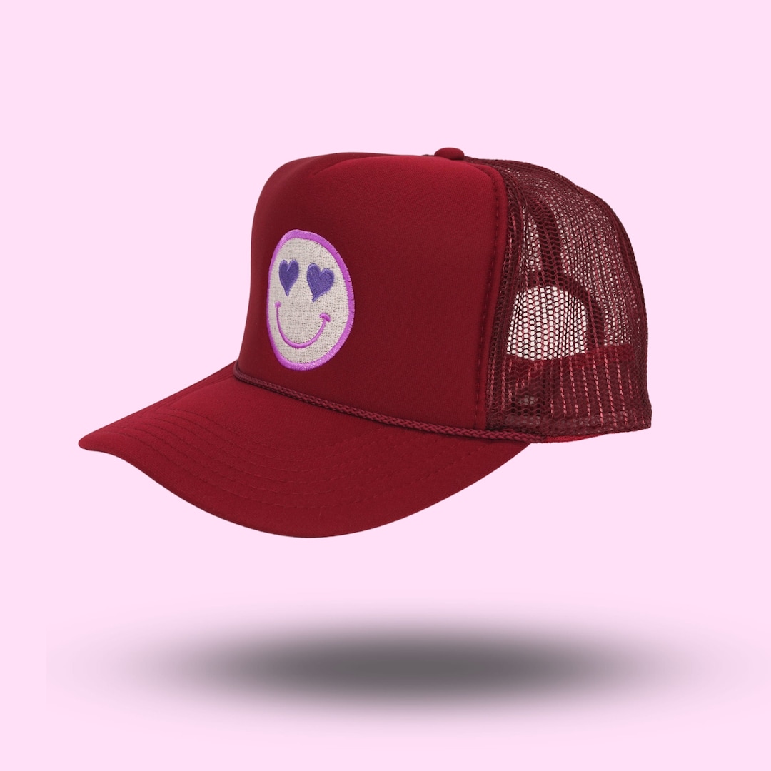 Smiley Face Foam Trucker Hat Trucker Hat Happy Face Trucker - Etsy