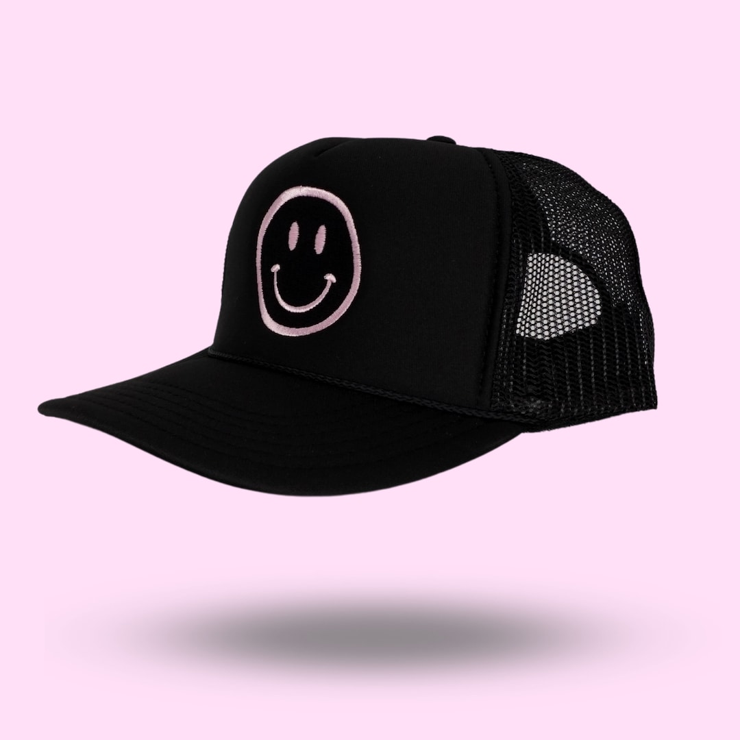 Smiley Face Foam Trucker Hat, Trucker Hat, Happy Face Trucker Hat ...