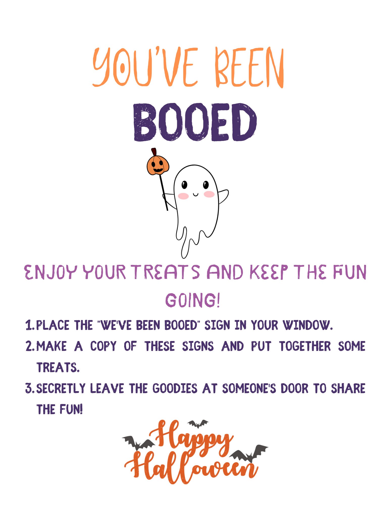 You've Been Booed Printables, You've Been Booed Game, We've Been Booed ...