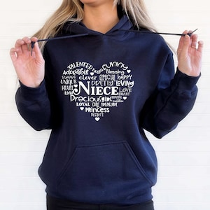Niece Heart Graphic Sweatshirt, Cute Niece Gift - Etsy