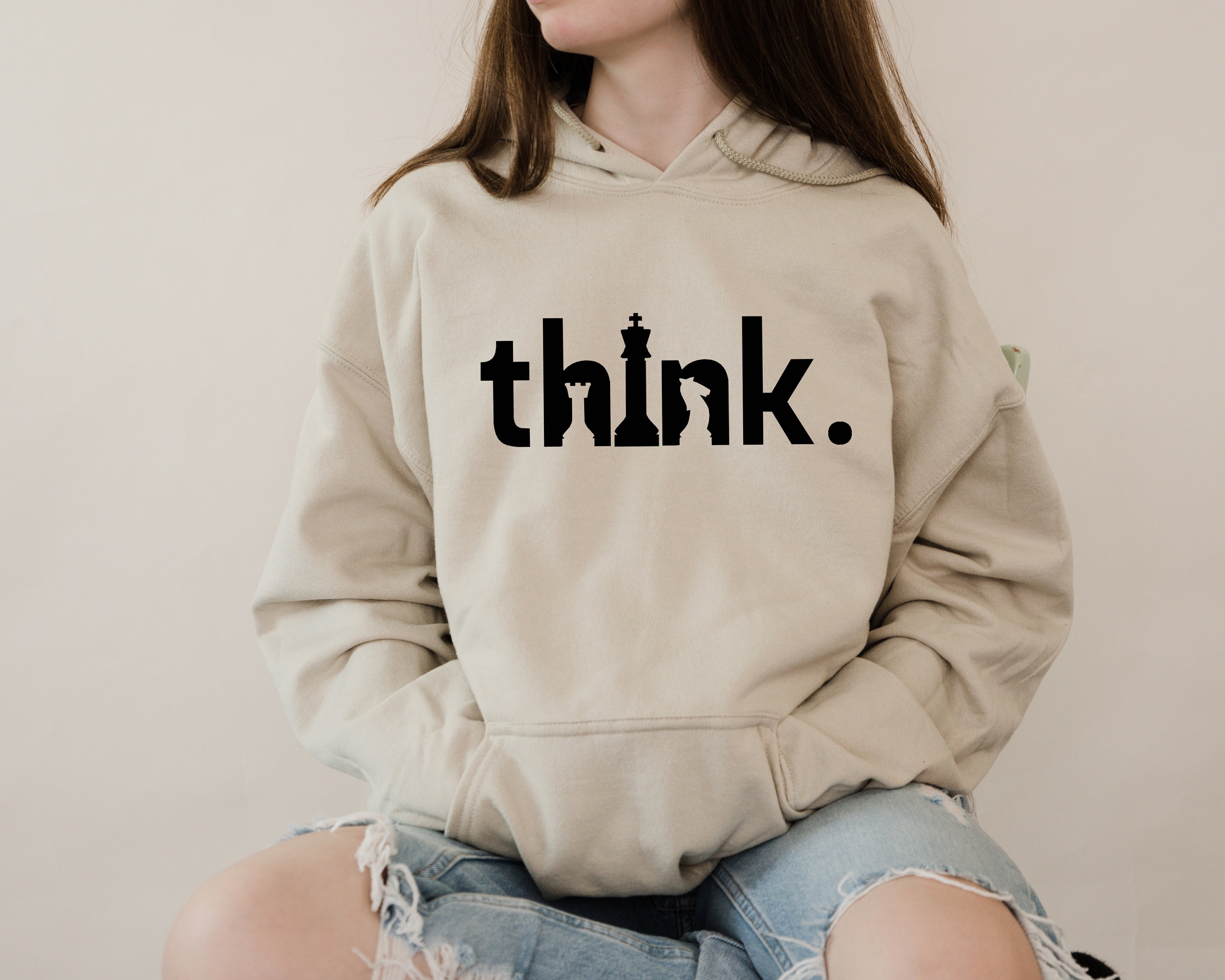 Think Sweatshirt Chess Sweatshirtthink Chess Crewneck - Etsy