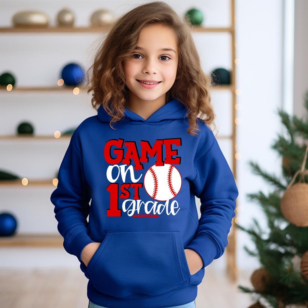 Kids Game on First Grade Hoodie,first Grade Shirt Baseball Hoodies ...