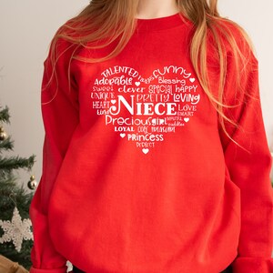 Niece Heart Graphic Sweatshirt, Cute Niece Gift - Etsy