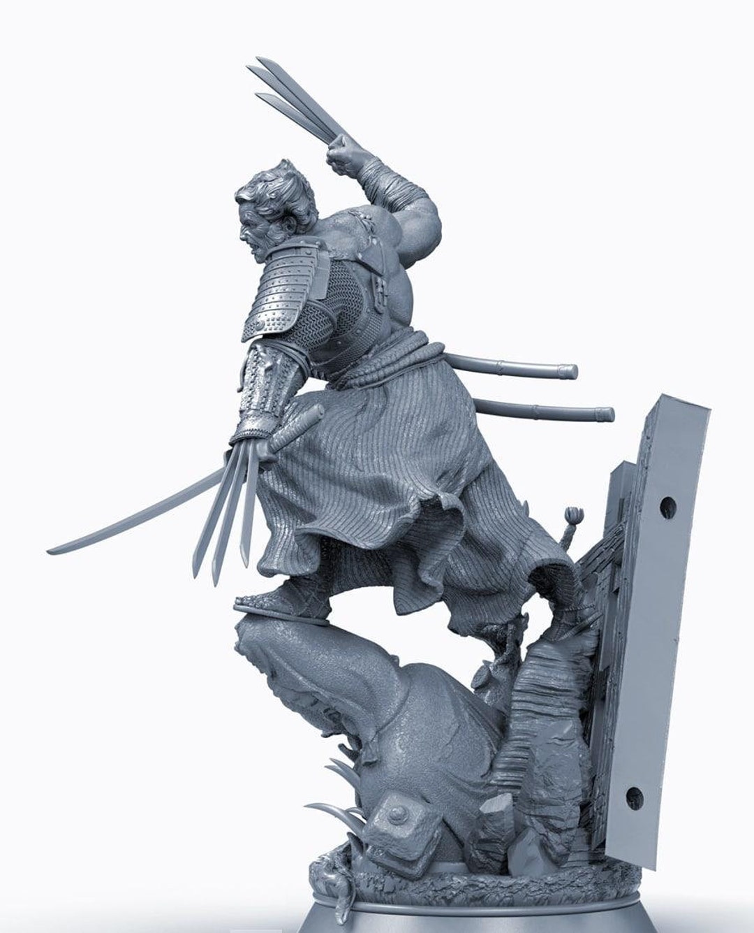 Wolverine samurai stl 3d model stl printer - Etsy Portugal