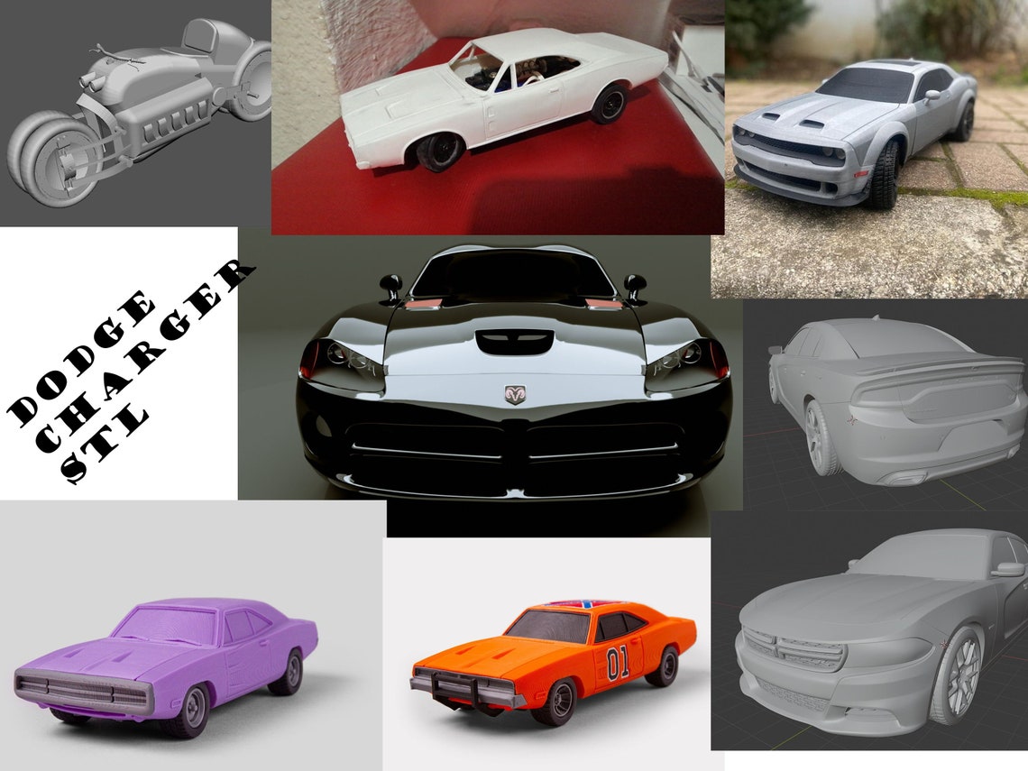 Dodge Charger STL PACK, Car Stl, 3D File, STL File, Car Stl, Super Car ...